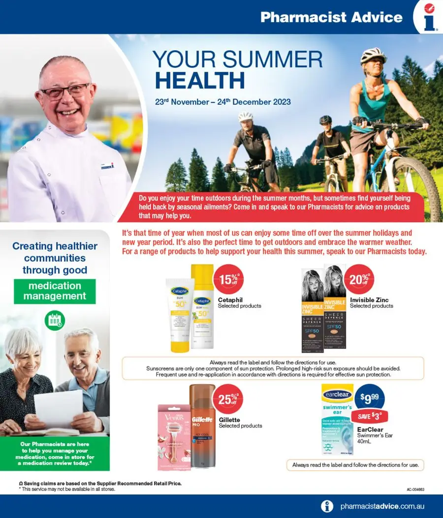 Pharmacist Advice: Your Health Summer 22.11.2023/23.12.2023 ...