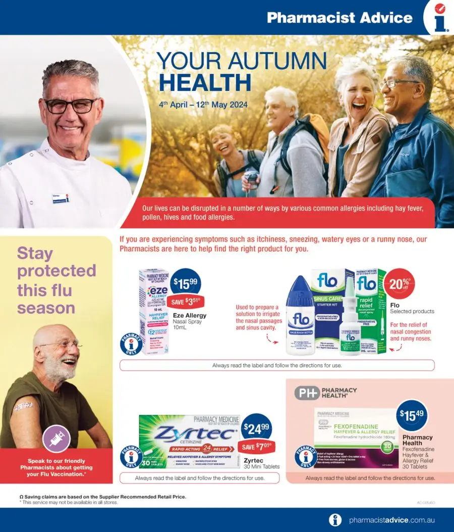 Pharmacist Advice: Your Autumn Health 03.04.2024/11.05.2024 ...