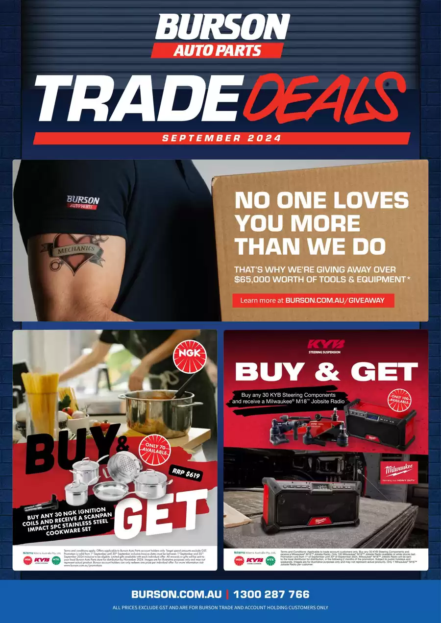 Burson Auto Parts: Trade Deals 01.09.2024/29.09.2024 | Catalogium Australia
