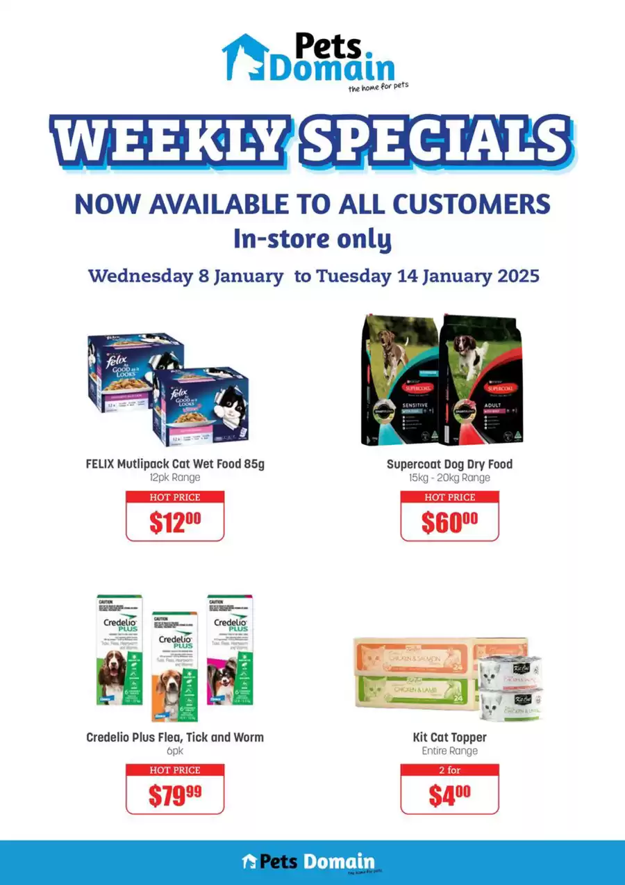 Pets Domain: Weekly Specials 07.01.2025/13.01.2025 | Catalogium Australia