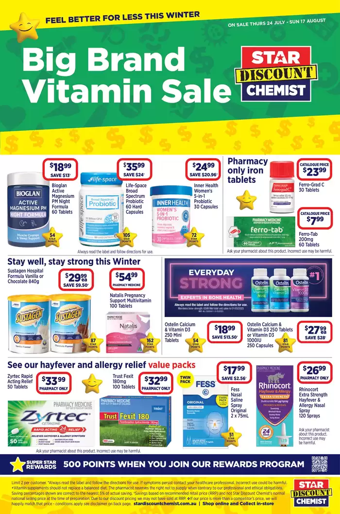 Star Discount Chemist: Big Brand Vitamin Sale 24.07.2025/17.08.2025 ...