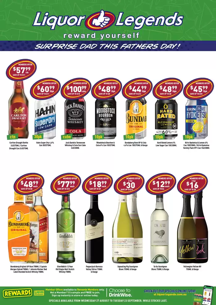 Liquor Legends Australia — Product catalog, promotions and discounts ...