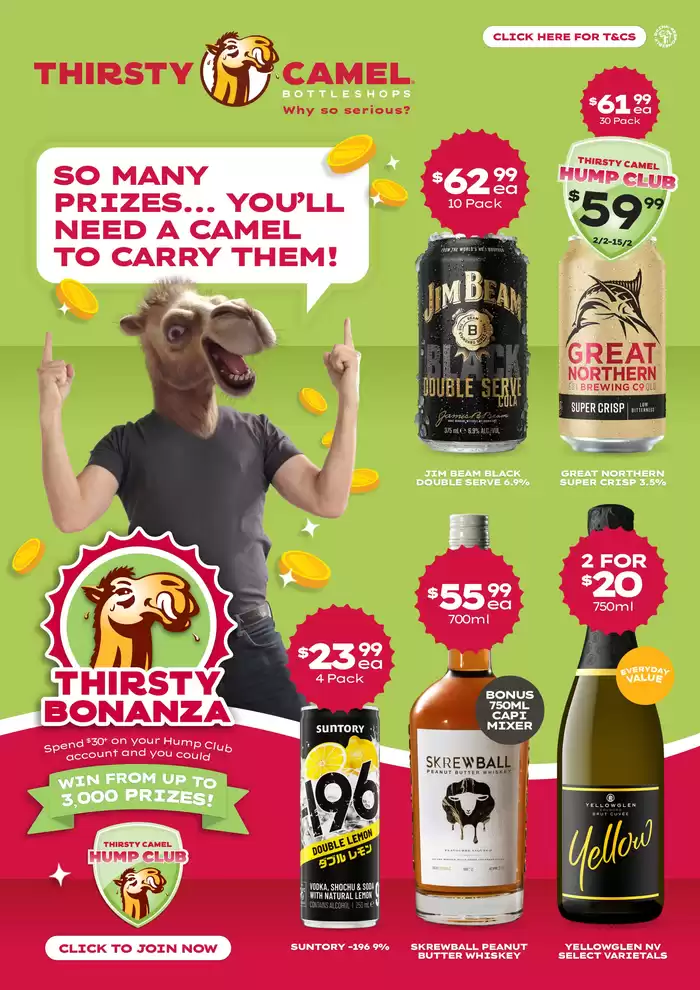 Thirsty Camel Australia — Product catalog, promotions and discounts ...