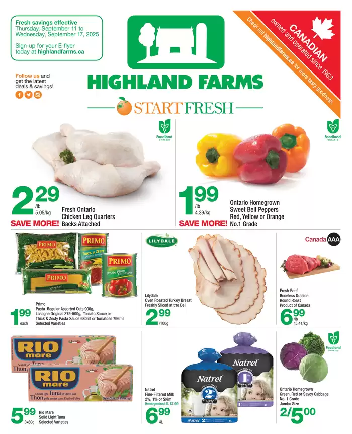 Urban Fare: Highland Farms flyer 11.09.2025/17.09.2025 | Catalogium Canada