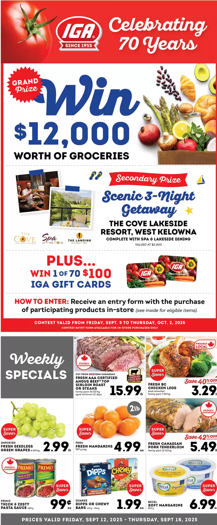 Market Place IGA: Weekly flyer 12.09.2025/18.09.2025 | Catalogium Canada