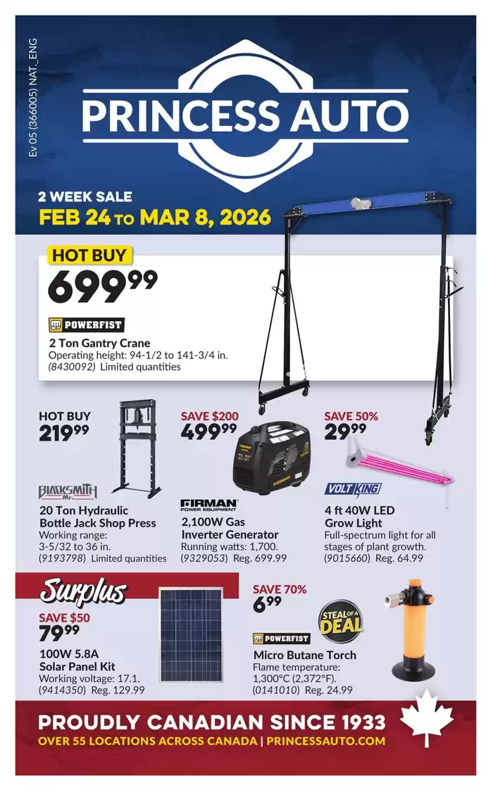 Princess Auto Canada — Product catalog, promotions and discounts ...