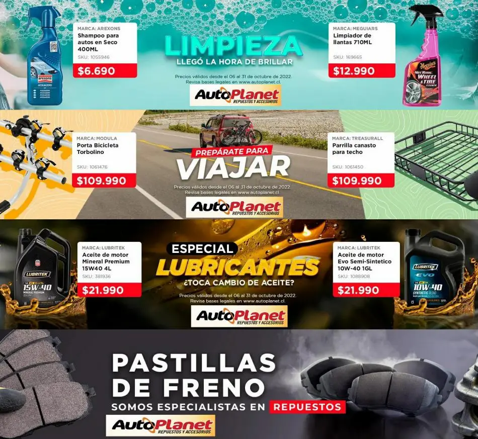Autoplanet: Promos del mes 06.10.2022/31.10.2022 | Catalogium Chile