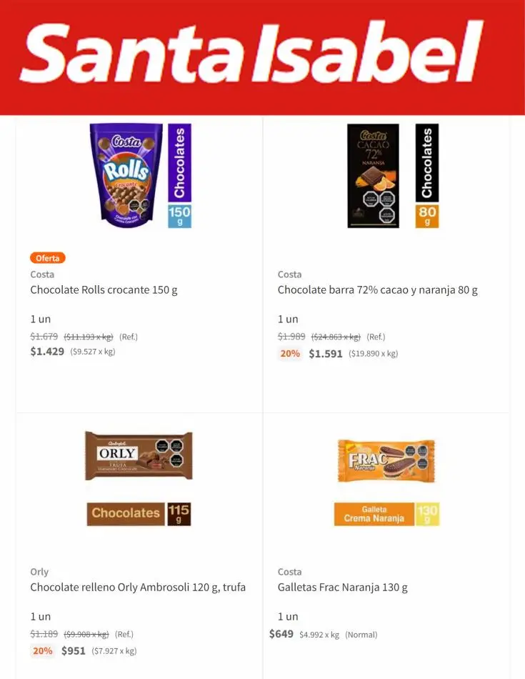 Santa Isabel Chile - Catálogo de productos, promociones y descuentos | Catalogium Chile
