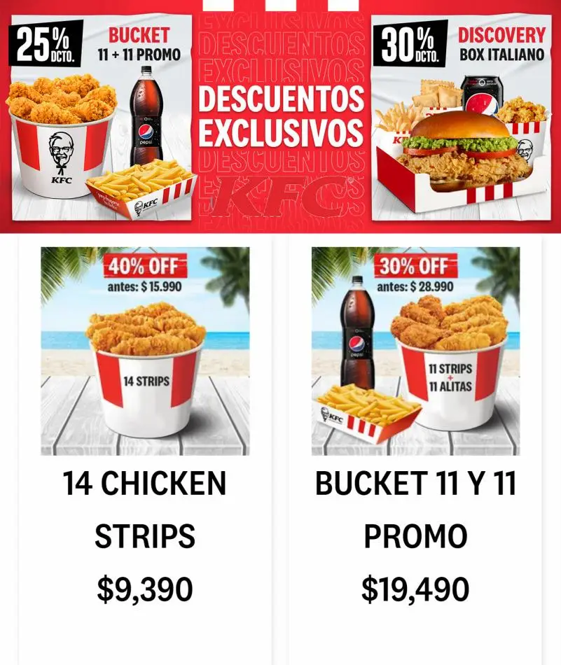 KFC Chile - Catálogo de productos, promociones y descuentos ...