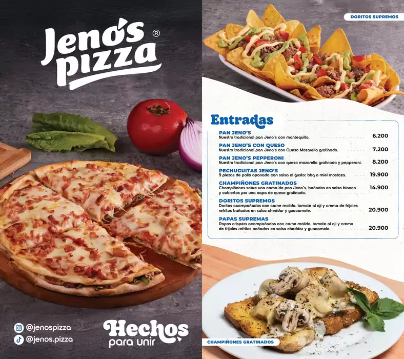 Jeno's Pizza: Menu Jeno's Pizza 03.04.2025/31.10.2025 | Catalogium Colombia