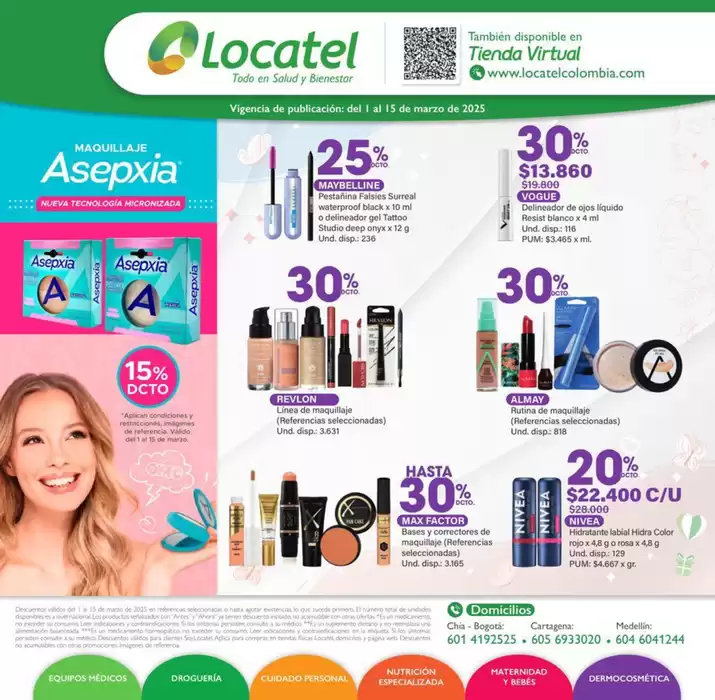 Locatel: Volante Locatel 01.03.2025/15.03.2025 | Catalogium Colombia