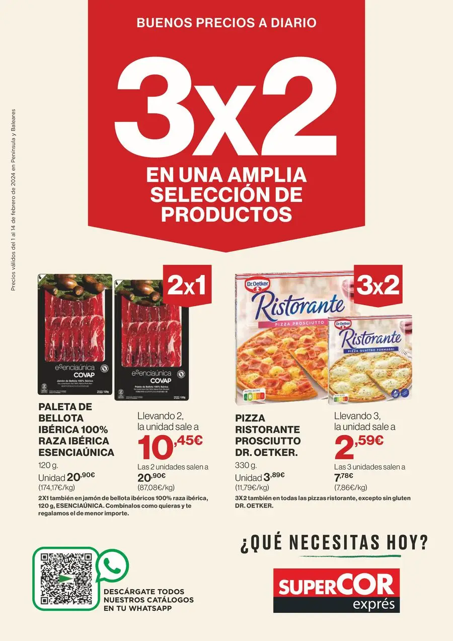 Supercor Exprés: Precios válidos del 1 al 14 de febrero de 2024 31.01. ...