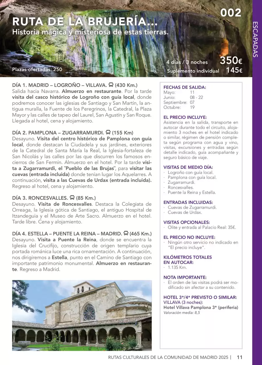 Nautalia Viajes: Rutas CAM Nacional 2025 11.03.2025/31.12.2025 | Catalogium España