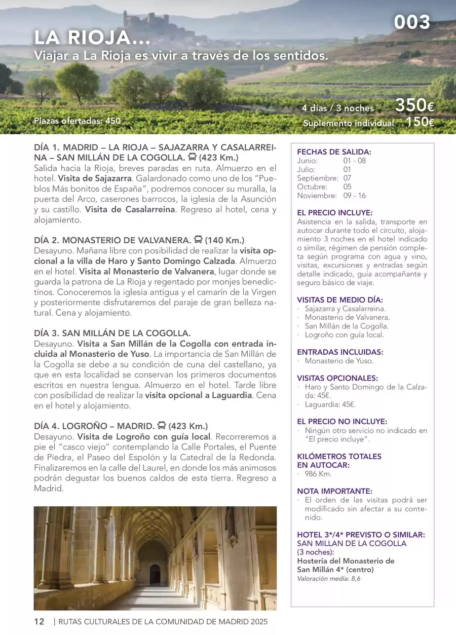 Nautalia Viajes: Rutas CAM Nacional 2025 11.03.2025/31.12.2025 | Catalogium España