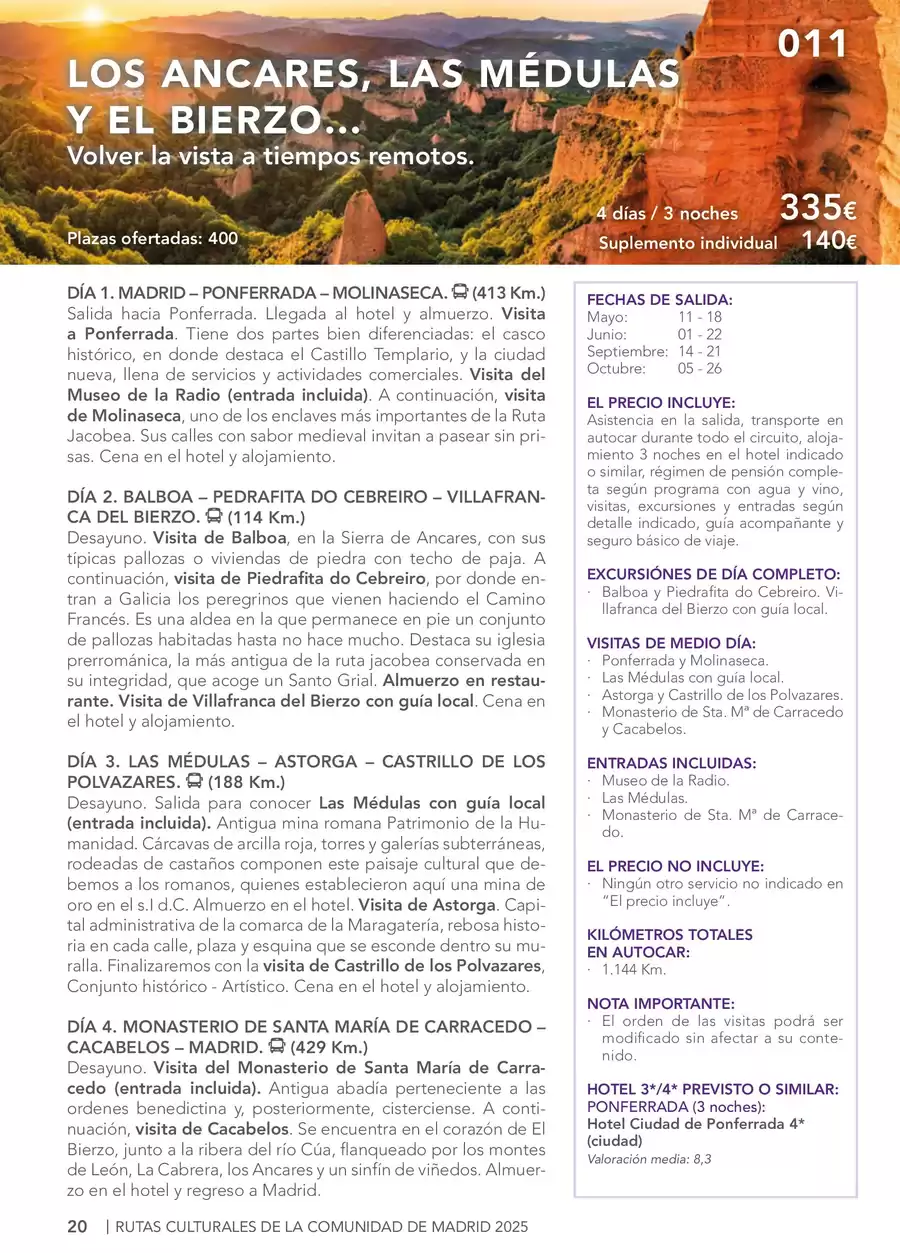 Nautalia Viajes: Rutas CAM Nacional 2025 11.03.2025/31.12.2025 | Catalogium España