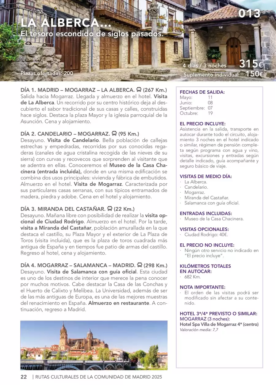 Nautalia Viajes: Rutas CAM Nacional 2025 11.03.2025/31.12.2025 | Catalogium España