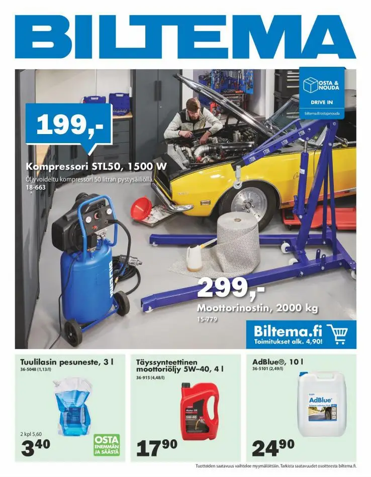Biltema Suomi — Tuoteluettelo, tarjoukset ja alennukset | Catalogium Suomi