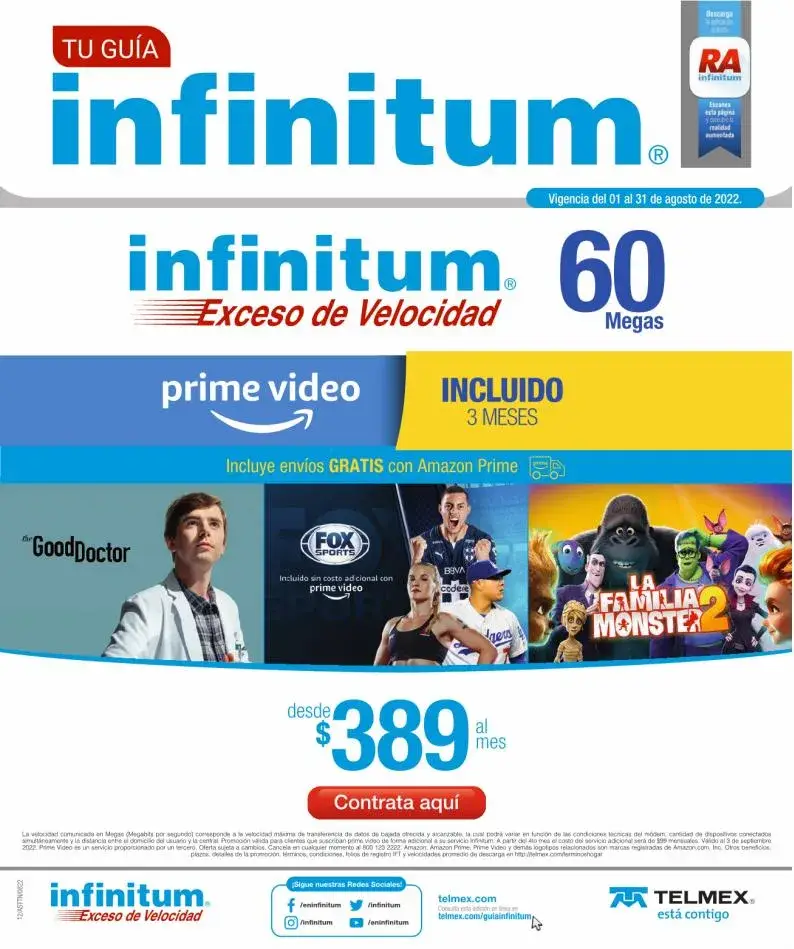 Telmex: Tu Guía Infinitum Agosto 01.08.2022/31.08.2022 | Catalogium México