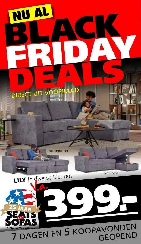 Seats and sofas black friday store