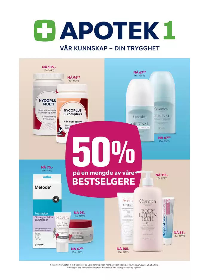 Apotek 1: Les i tilbudsavisen - Apotek 1 23.04.2025/06.05.2025 | Catalogium Norge