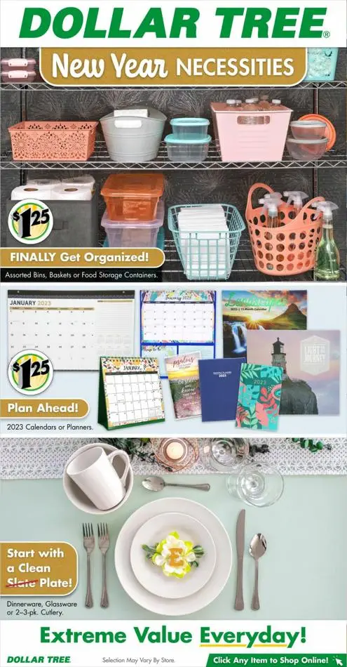 Dollar Tree: Dollar Tree flyer 26.12.2022/07.01.2023 | Catalogium ...