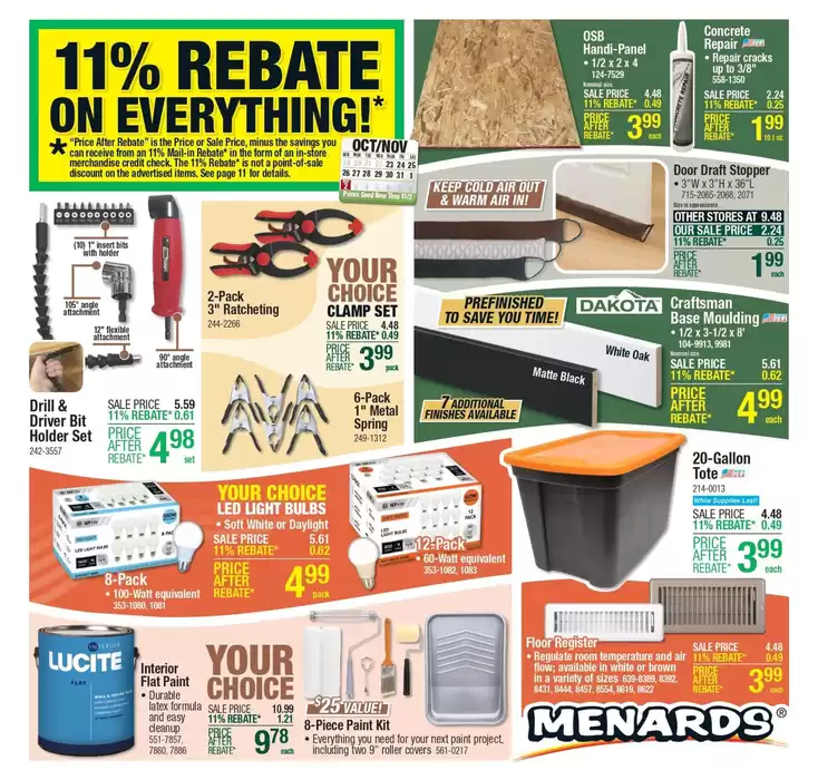 Menards United States — Product catalog, promotions and discounts ...
