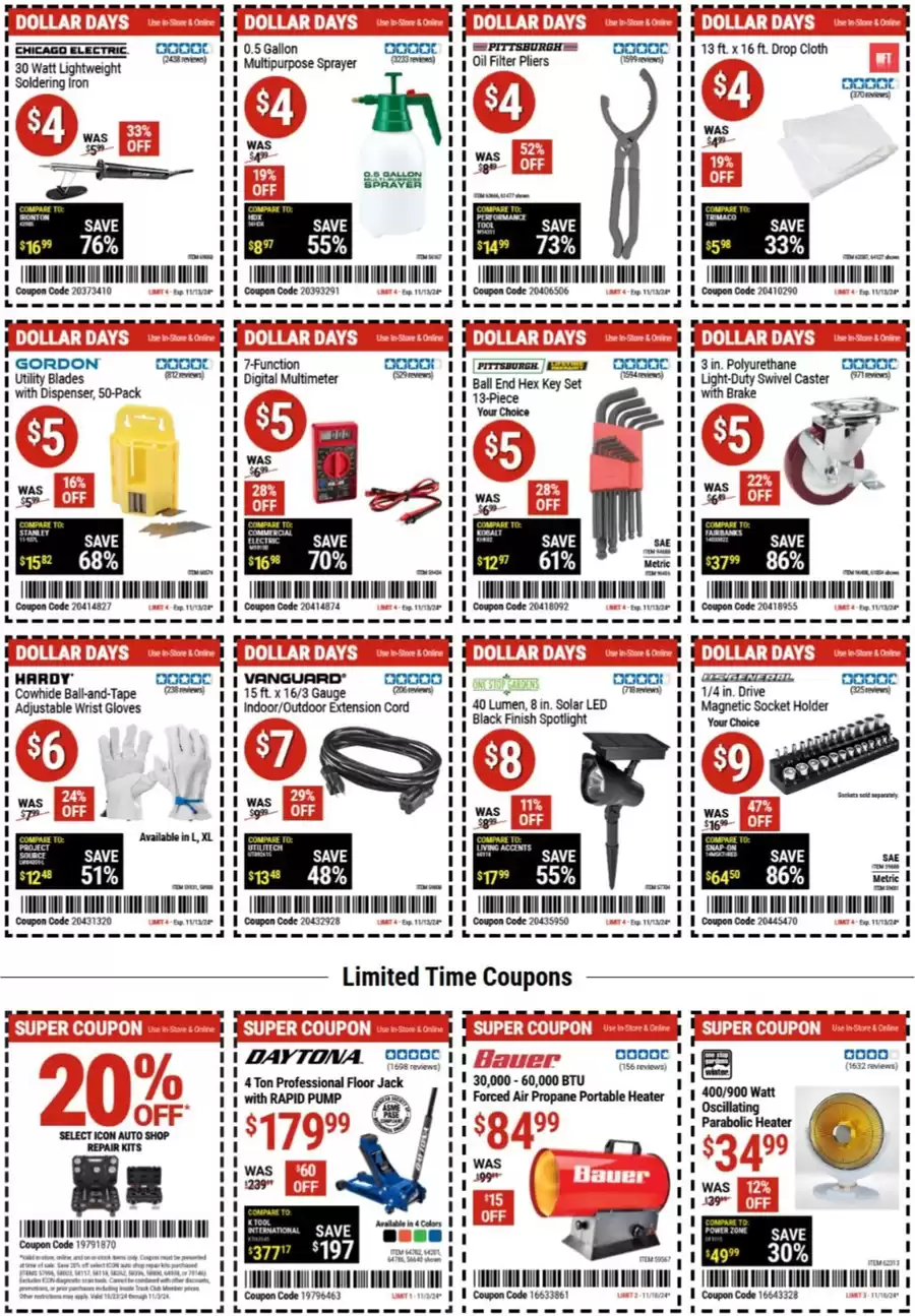 Harbor Freight Tools: Harbor Freight Tools weekly ad 31.10.2024/14.11. ...