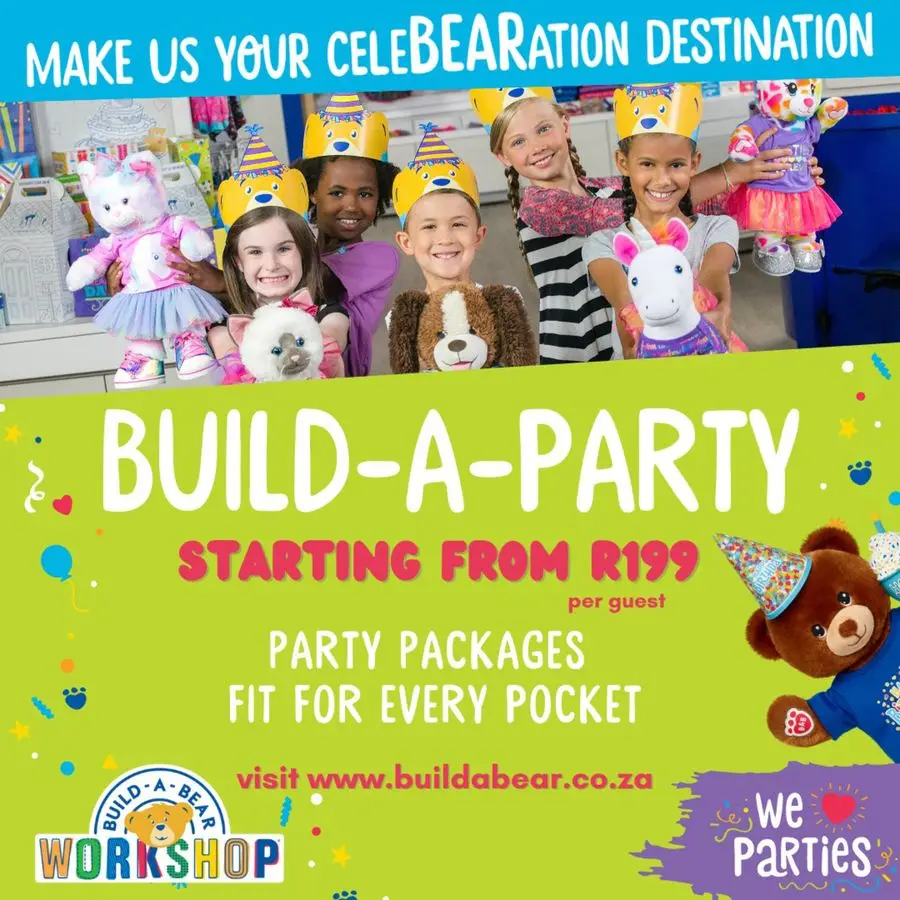 Build-A-Bear: Build A Party 09.11.2023/29.11.2023 | Catalogium South Africa