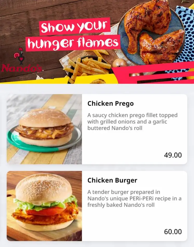 Nandos South Africa — Product catalog, promotions and discounts ...