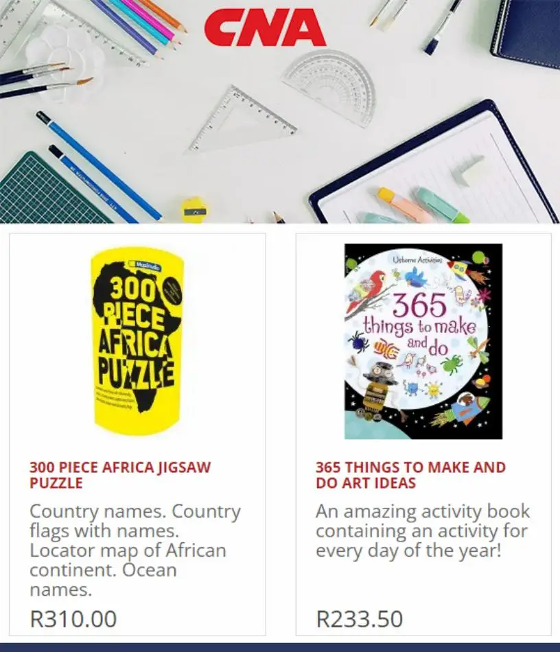 CNA South Africa — Product catalog, promotions and discounts ...