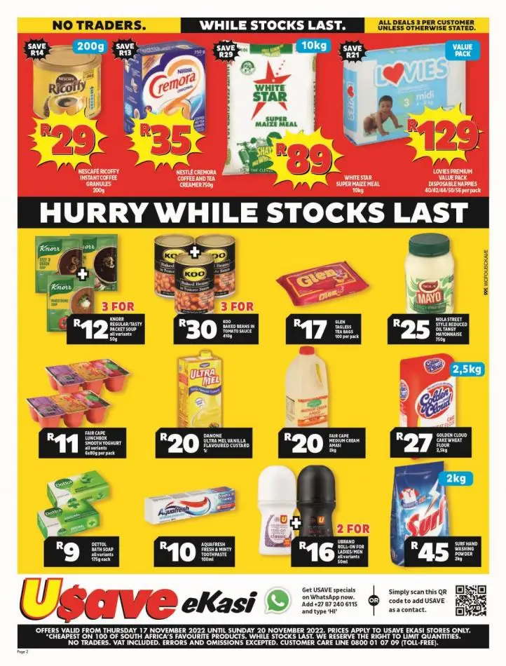 Usave: Usave weekly specials 16.11.2022/19.11.2022 | Catalogium South ...