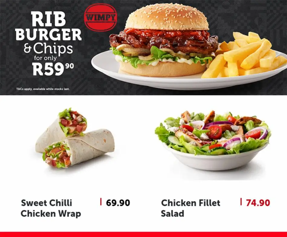 Wimpy South Africa — Product catalog, promotions and discounts ...