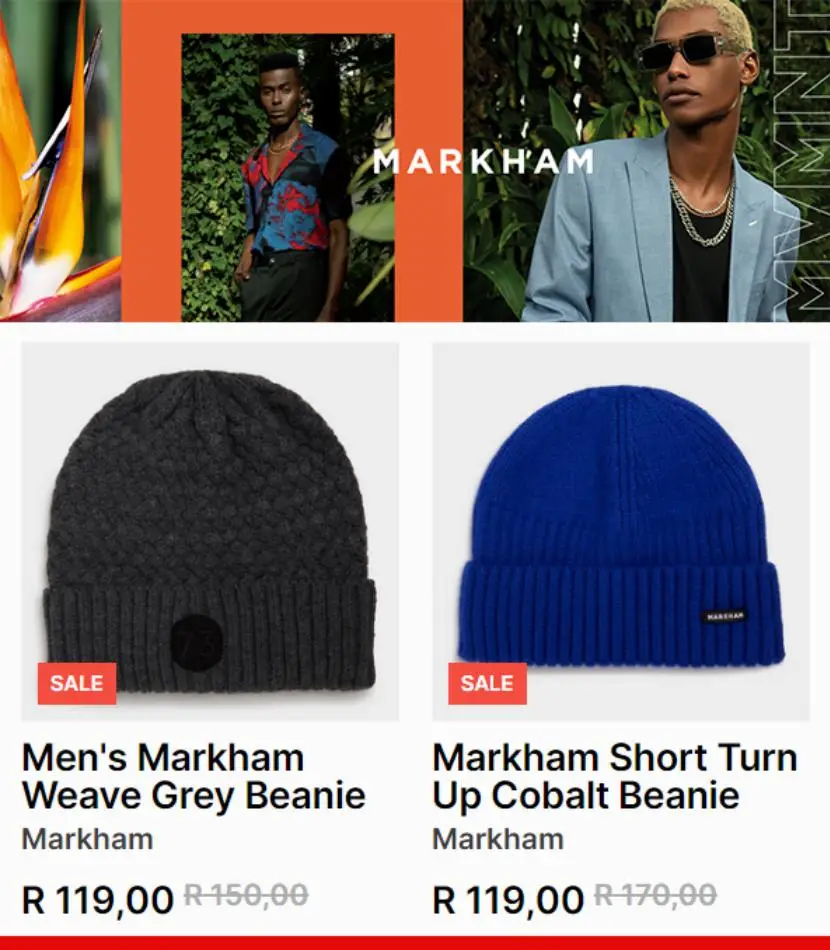 Markham South Africa — Product catalog, promotions and discounts ...