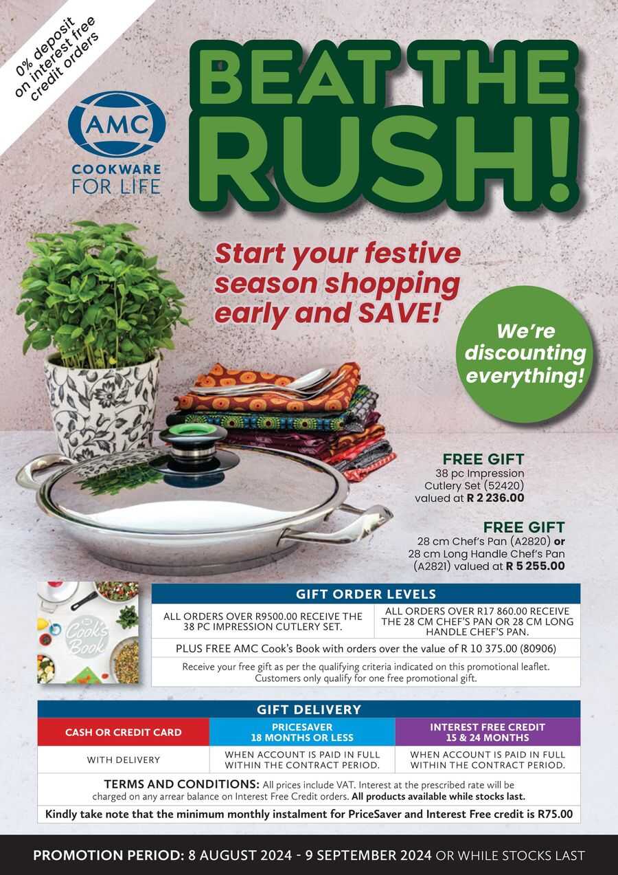 AMC Cookware: August 2024 Promotion 11.08.2024/08.09.2024 | Catalogium ...