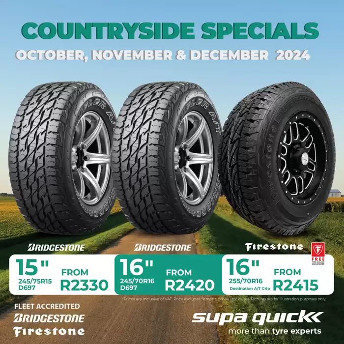 Supa Quick: Tyre Specials and Prices 15.10.2024/31.12.2024 | Catalogium ...