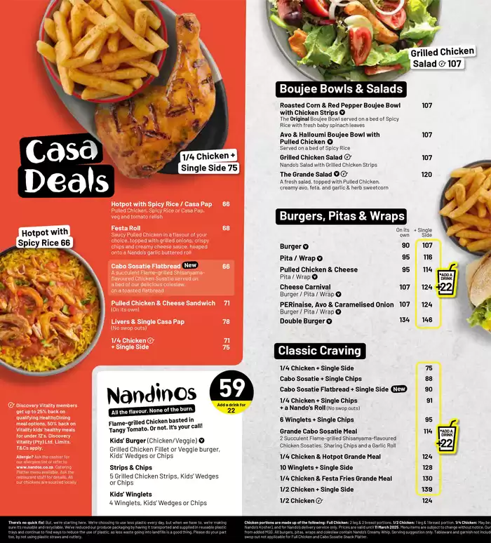 Nandos: Nandos Menu 08.11.2024/31.01.2025 | Catalogium South Africa