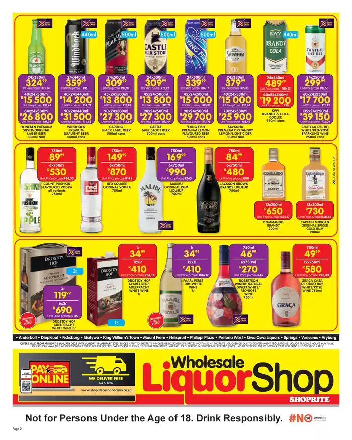 Shoprite LiquorShop: Shoprite LiquorShop weekly specials 06.01.2025/19. ...
