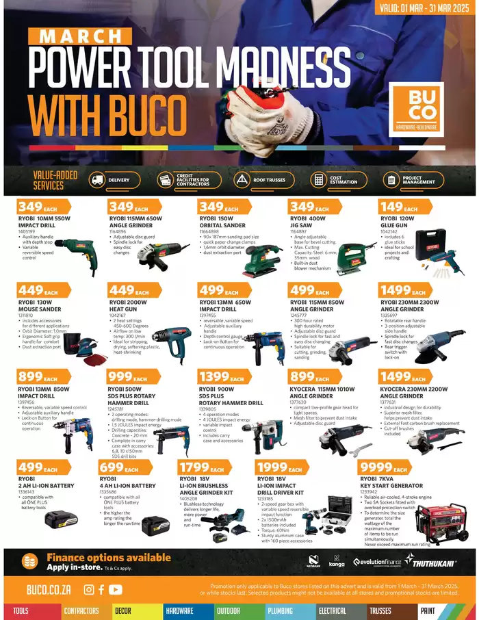 BUCO: BC Brits Tool Promo Mar 2025 01.03.2025/31.03.2025 | Catalogium ...