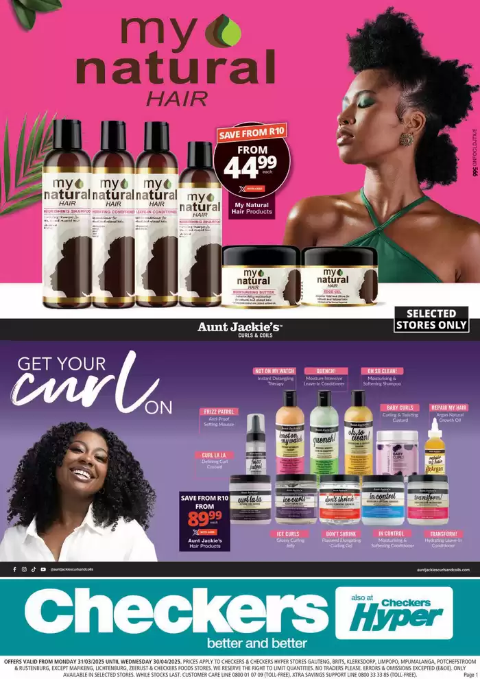 Checkers Hyper: Discounts and promotions 31.03.2025/30.04.2025 ...