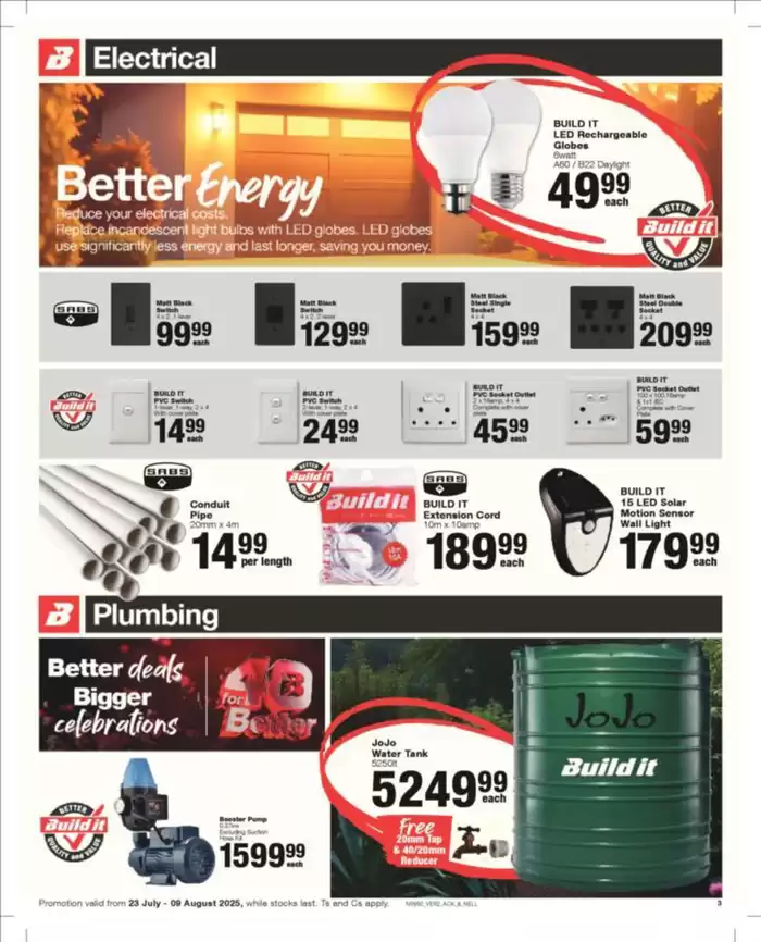 Build It: Build It Specials 23.07.2025/09.08.2025 | Catalogium South Africa