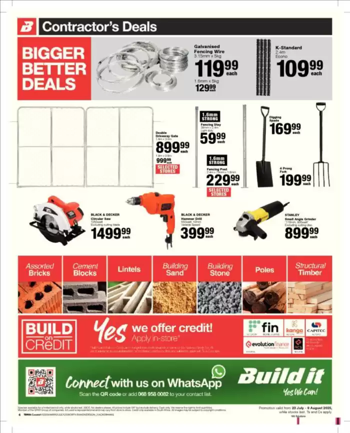 Build It: Build It Specials 23.07.2025/09.08.2025 | Catalogium South Africa