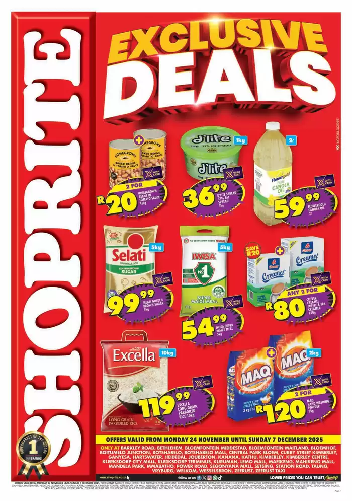 Gucci: Shoprite Christmas Savings Exclusive Deals 24 November - 7 ...